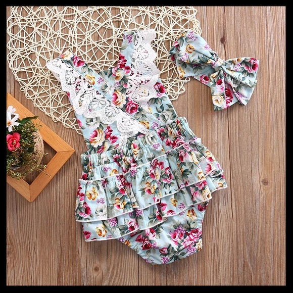 Matching Sets | Boutique Baby Girls Floral Romper | Poshmark